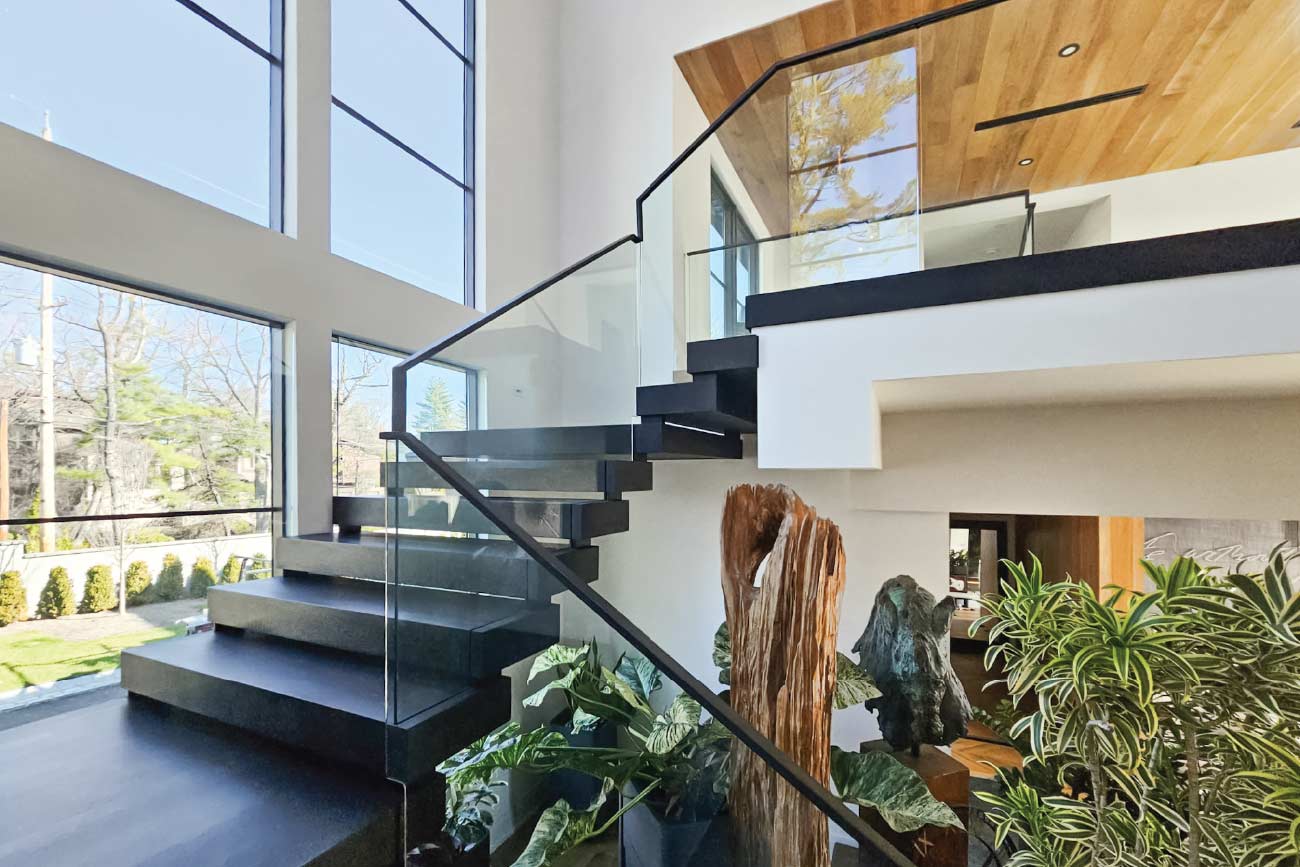 mrail | floating zigzag stairs